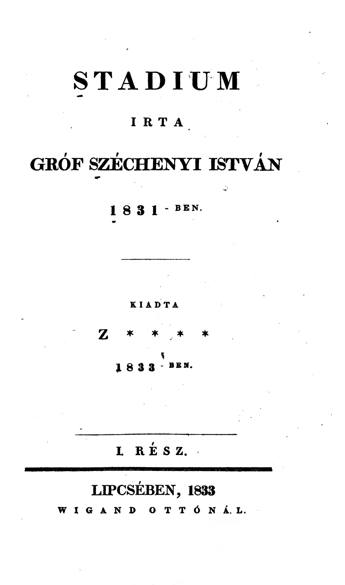 Reformterveinek összefoglalásaként megjelenik gróf Széchenyi István ...